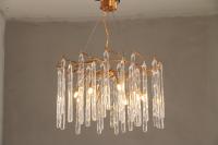 China Zhongshang Lamps Home Decor Luxury Modern Chandelier Light for Coffee Shop Copper Crystal Chandelier for sale