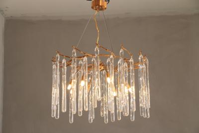 China Zhongshang Lamps Home Decor Luxury Modern Chandelier Light for Coffee Shop Copper Crystal Chandelier for sale