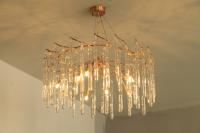 China Modern Luxury Gold Chandelier for Kitchen & Wedding New Home Pendant Light with Remote Control Decorative Ceiling Lighting for sale