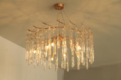 China Modern Luxury Gold Chandelier for Kitchen & Wedding New Home Pendant Light with Remote Control Decorative Ceiling Lighting for sale