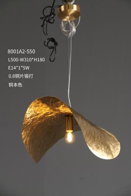 China Designer Post-Modern Luxury Pendant Light Copper Simple Creative UFO Model Living Dining Bedroom-Brass Gold Finish Villa Use for sale
