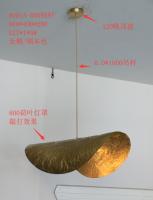 China Classic Lotus Leaf Lamp Brass Shade Metal LED Pendant Lighting Chandelier Industrial Light Fixtures for Dining Room Kitchen for sale