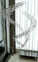 China Modern Fashion Shade Project Chandeliers Glass Chandelier Light Large Hotel Banquet Hall Lighting for sale