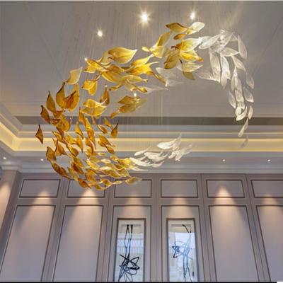 China Custom Crescent Shaped Non-Standard Chandelier for Hotel Lobby Sales Department Sand Table Banquet Hall Decoration Villa for sale