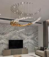 China Modern Large Hotel Project Decorated Luxury Art glass elements chandelier for sale