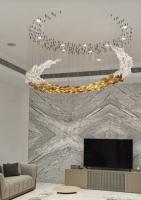China Deco Chandeliers Wicker Fixtures Crystal LED Art West Lamp Modern Chandelier for sale