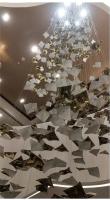China Nordic Modern Chandelier Staircase Ginko Leaf Chandelier Light for High Ceiling Staircase Loft Living Room for sale