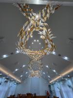 China Custom Lamp Large Integrated Chandelier Modern Nordic Glass Ceiling Hotels for sale