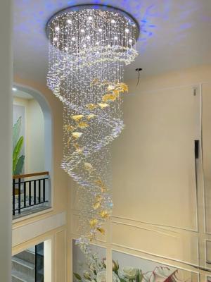 China Luxury LED Glass Chandelier Pendant Light for Hotel Lobby Banquet Hall High Brightness Adjustable for sale