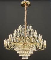 China French Luxury Large Crystal Chandeliers Gold Wedding Ceiling Decoration Gorgeous Pendant Lights for sale