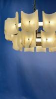 China High Brightness Hotel Home Villa LED Pendant Lamp Alabaster Pendant Light Modern Minimalist Style Marble Chandelier for sale