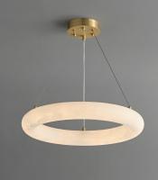 China 3500K-6500K Brass Alabaster  Chandelier  Modern Pendant Light for Hotel , Home for sale