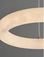 China 3500K-6500K Brass Alabaster  Chandelier  Modern Pendant Light for Hotel , Home for sale