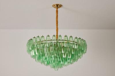 China Factory Handcrafted Navy Blue Glass Chandelier with Brass Finish for Living Dining Room Bedroom Lighting for sale