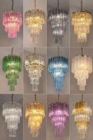 China Italian Colorful Luxury Crystal Chandeliers Modern Glass Hanging Lamps Hotel Pendant Ceiling Lighting Crystal Chandelier for sale