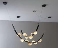 China Nordic Modern Snowflake Marble Chandelier for Dining Room Study Hotel E26 AC Simple Creative Designer Living Room Lighting for sale