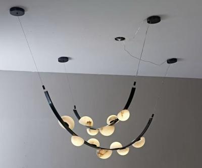 China Nordic Modern Snowflake Marble Chandelier for Dining Room Study Hotel E26 AC Simple Creative Designer Living Room Lighting for sale