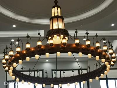 China Customization Project Masjid Islamic Chandelier Large Luxury Gold Mosque Lighting Crystal Chandelier for Church for sale