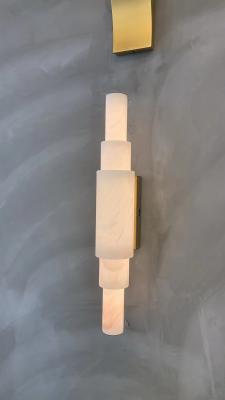 China Spanish Natural Cloud Stone Luxury Modern Minimalist Living Room Background Wall Lamp Corridor Lamp Bedside Alabaster Wall Light for sale