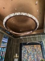 China Modern Island Living Room Stainless Steel Crystal Chandelier Lighting Fixtures Remote Control LED High Brightness 3-Year for sale