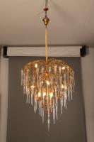 China Multi-Tier Oversized Crystal Chandelier Grand Foyer Pendant Light Luxury Hotel Ballroom Ceiling Lighting for sale