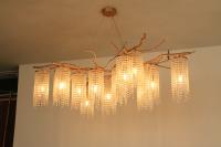 China Art Deco Round Ring Crystal Pendant Chandelier Gold Finish Circular Luxury Ceiling Suspension Light for sale