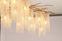 China Luxury Clear Crystal Pendant Chandelier Grand Multi-Tier Hotel Lobby Centerpiece Ceiling Suspension Lighting for sale