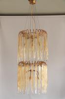 China Modern Clear Crystal Ring Chandelier Pendant Light Hotel Reception Premium Circular Luxury Ceiling Fixture for sale