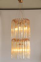China Modern Clear Crystal Ring Chandelier Pendant Light Hotel Reception Premium Circular Luxury Ceiling Fixture for sale