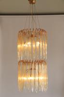 China Modern Clear Crystal Ring Chandelier Pendant Light Hotel Reception Premium Circular Luxury Ceiling Fixture for sale
