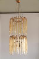 China Modern Clear Crystal Ring Chandelier Pendant Light Hotel Reception Premium Circular Luxury Ceiling Fixture for sale