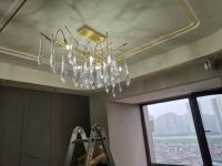 China Grand Foyer Crystal Pendant Chandelier Luxury Double-Height Entryway Circular Multi-Light Ceiling Fixture for sale