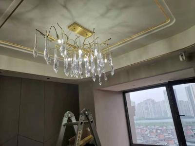China Grand Foyer Crystal Pendant Chandelier Luxury Double-Height Entryway Circular Multi-Light Ceiling Fixture for sale