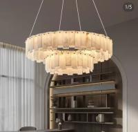 China Custom Multi-Tier Crystal Ribbon Chandelier Modern European Art Decoration Banquet Hall Light Fixture for sale