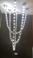 China Tailor Made Asymmetric Crystal Ribbon Chandelier Modern European Art Decoration Engineering Banquet Light for sale