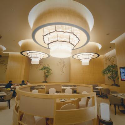 China Grand Villa Staircase Multi-Tier Crystal Chandelier Custom Marble Pendant Light Luxury Foyer Decor for sale
