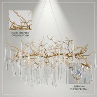 China High-End Club Bespoke Marble Chandelier Custom Bronze Crystal Pendant Light Luxury Lounge Decor for sale