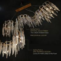 China Grand Villa Crystal Pendant Chandelier Light Custom Marble Hanging Fixture Luxury Dining Decor for sale
