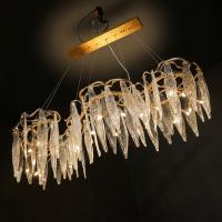 China High-End Club Bespoke Pendant Chandelier Light Custom Bronze Crystal Hanging Fixture Lounge for sale