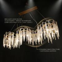 China Elegant Hotel Crystal Pendant Chandelier Light Luxury Hanging Fixture Villa Club Lobby Decor for sale