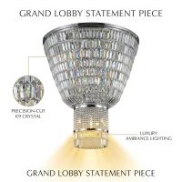 China Spanish Marble Column Luxury Gold Crystal Large Chandelier Custom Hotel Villa Lighting Fixture for sale