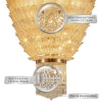 China Luxury Villa Living Room Custom Crystal Branch Chandelier Gold Finish Large Statement Lighting for sale