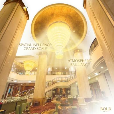 China Exclusive Club Gold Crystal Chandelier Custom Large Spanish Marble Column Luxury Interior Lighting for sale