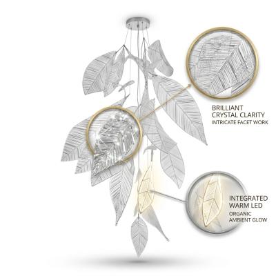 China Large Sputnik Crystal Chandelier Custom Gold Branch Pendant Light Luxury Hotel Villa Statement Lighting Fixture for sale