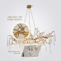 China Custom Sputnik Crystal Chandelier Gold Branch Large Hotel Villa Club Luxury Statement Pendant Light for sale