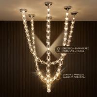 China Banquet Hall Chandelier Custom Made Crystal Pendant Lights Modern European LED Ceiling Lighting For Wedding Events for sale