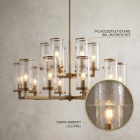China High Ceiling Chandelier Custom Made Crystal Ribbon European Style LED Pendant Light For Large Foyer Hall for sale
