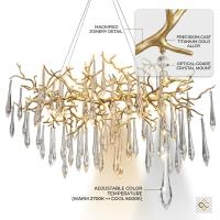 China High Ceiling Custom Pendant Light Large Golden Metal Body Adjustable Color Temperature 3000-6500K For Hotel Lobby for sale