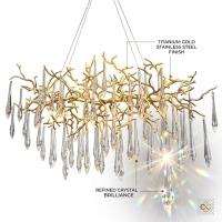 China LED Pendant Light Custom Made Golden Metal Body Adjustable Color Temperature 3000-6500K Anti Rust For Home for sale