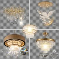 China Custom Project Pendant Light Golden Metal Body Adjustable Color Temperature 3000-6500K For Architect Design for sale